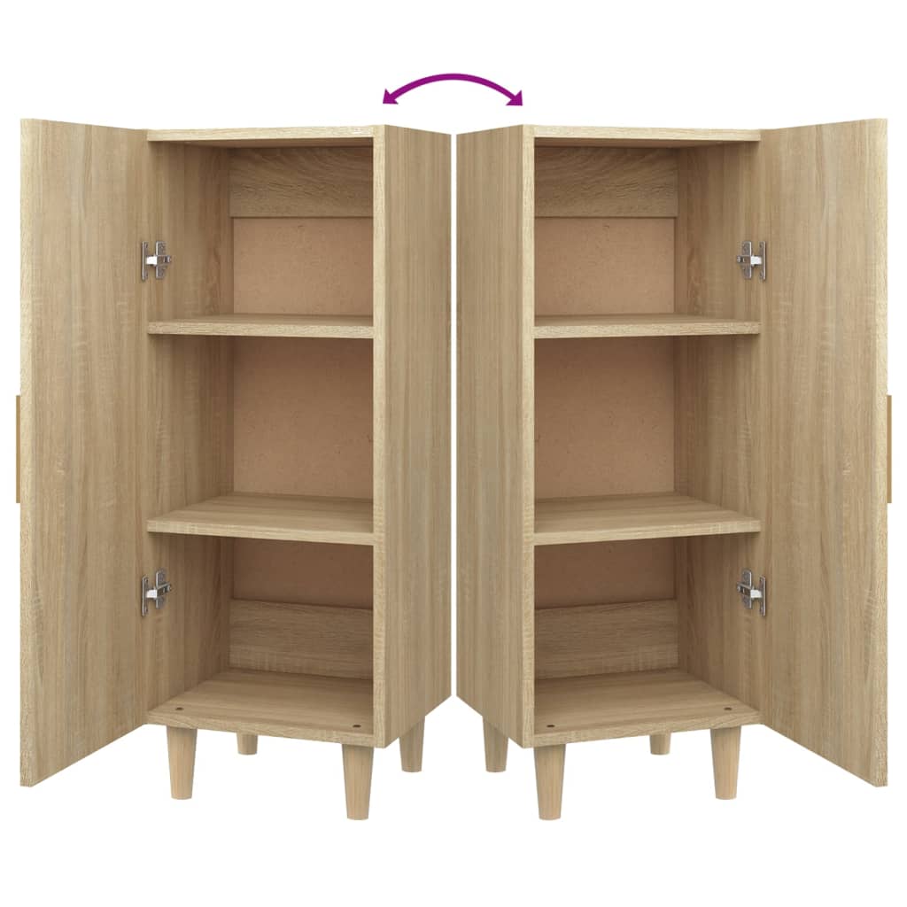vidaXL Ντουλάπι Sonoma Δρυς 34,5x34x90 εκ. από Επεξεργασμένο Ξύλο ...